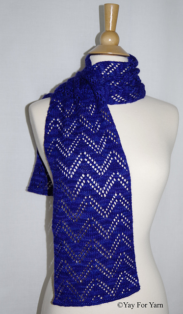 Ravelry: Double Chevron Lace Scarf pattern by Yay For Yarn Patterns