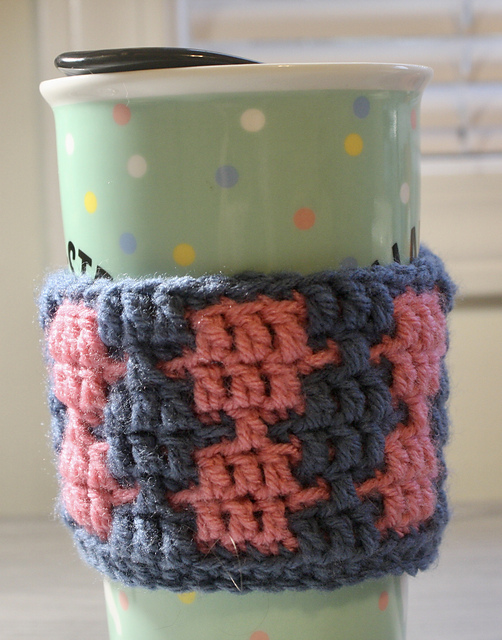 Ravelry: Howl's Jacket Cup Cozy pattern by Miranda Henderson
