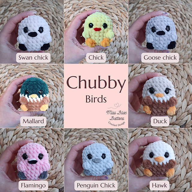 Ravelry: Chubby Birds / Chubby Vögel pattern by Miss Blue Buttons