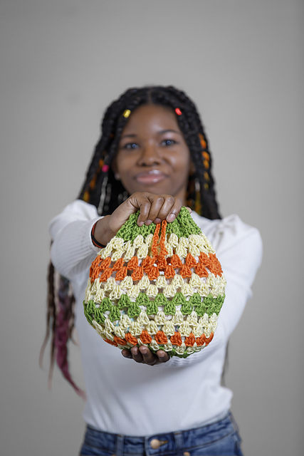 Ravelry: Colorful Crochet Drawstring Bag pattern by Ashlee Elle