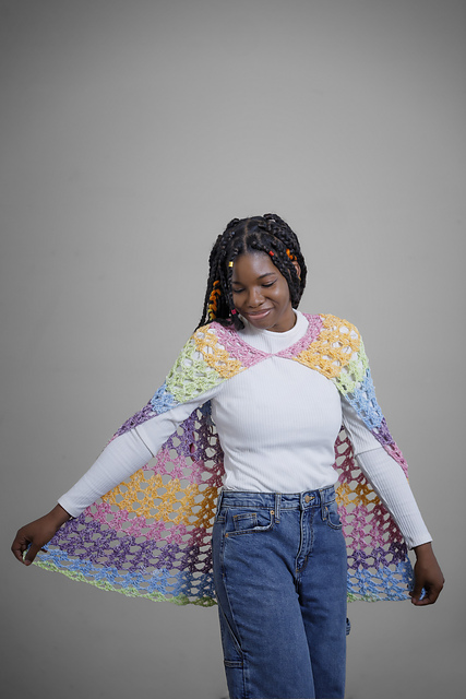 Ravelry: Colorful Crochet Dream Cape pattern by Ashlee Elle