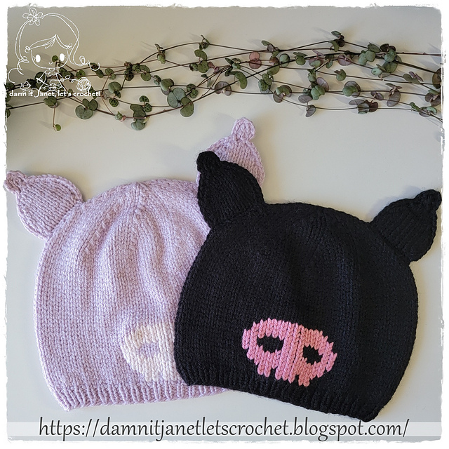 Ravelry: Kuromi Beanie pattern by Janet Carrillo