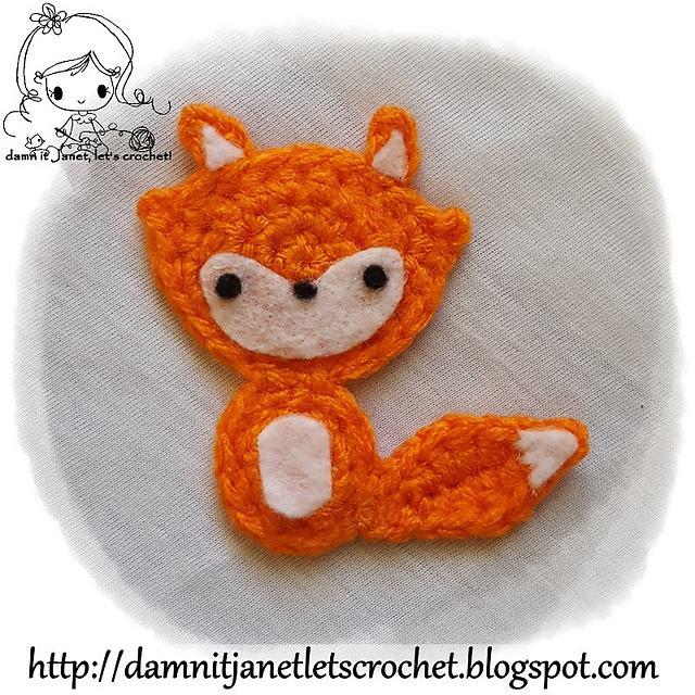 Ravelry: Fox Applique pattern by Janet Carrillo