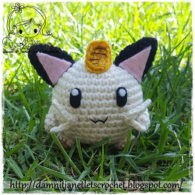 Ravelry: Chibi Meowth (pokemon) pattern by Janet Carrillo