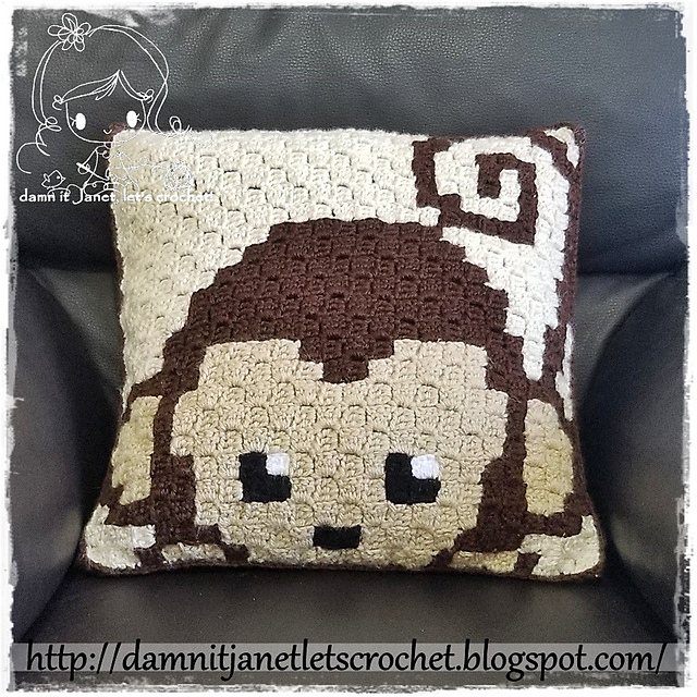 Ravelry: Monkey C2C Pillow pattern by Janet Carrillo