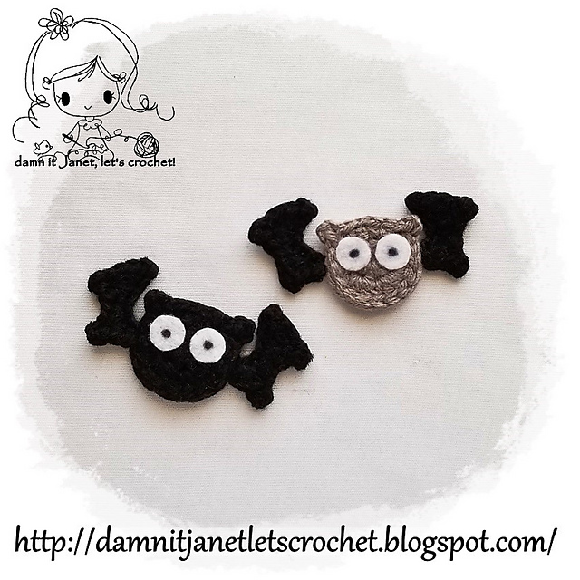Ravelry: Vampire Bat Applique pattern by Janet Carrillo