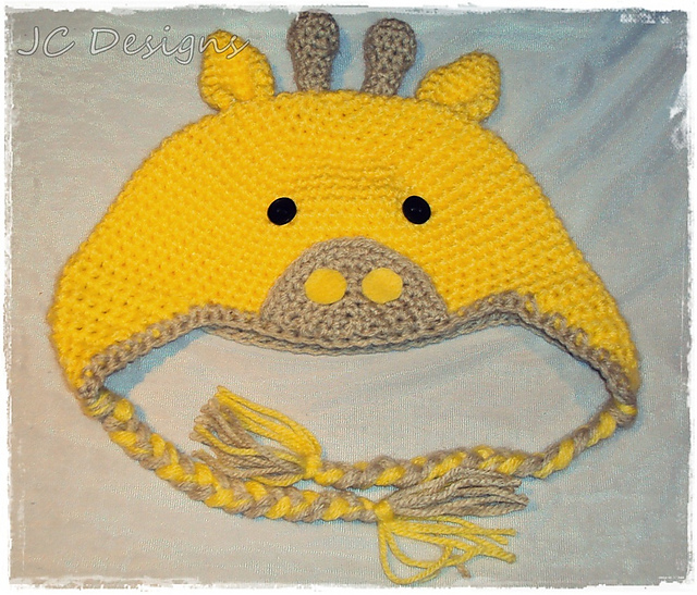 Ravelry: Giraffe Beanie with Earflaps pattern by Janet Carrillo