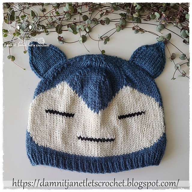 Ravelry: Snorlax Beanie pattern by Janet Carrillo