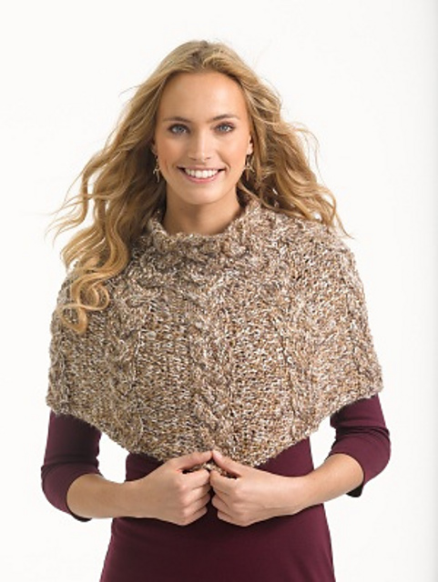 Ravelry: Cabled Capelet pattern by Irina Poludnenko
