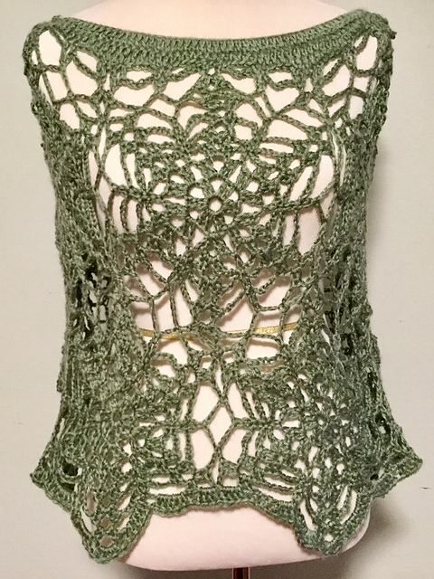 Ravelry: Lacy Floral Capelet Wrap pattern by Kristen Stein