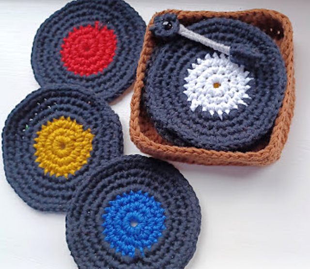 Ravelry: Record Coaster Set pattern by Jodie Eckford