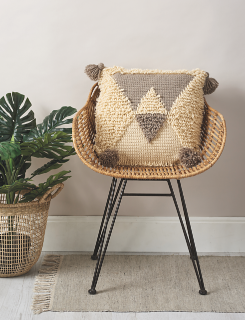 Ravelry: Retro neutral cushion pattern by Lindsey Newns, Lottie & Albert