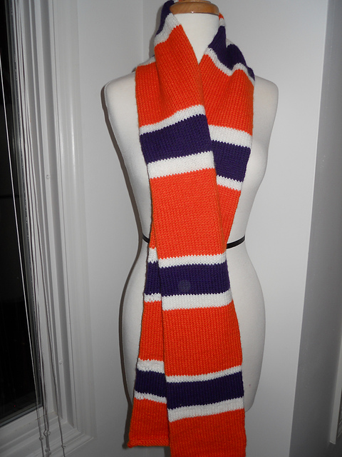 Ravelry: Clemson College Scarf pattern by Molly Matters