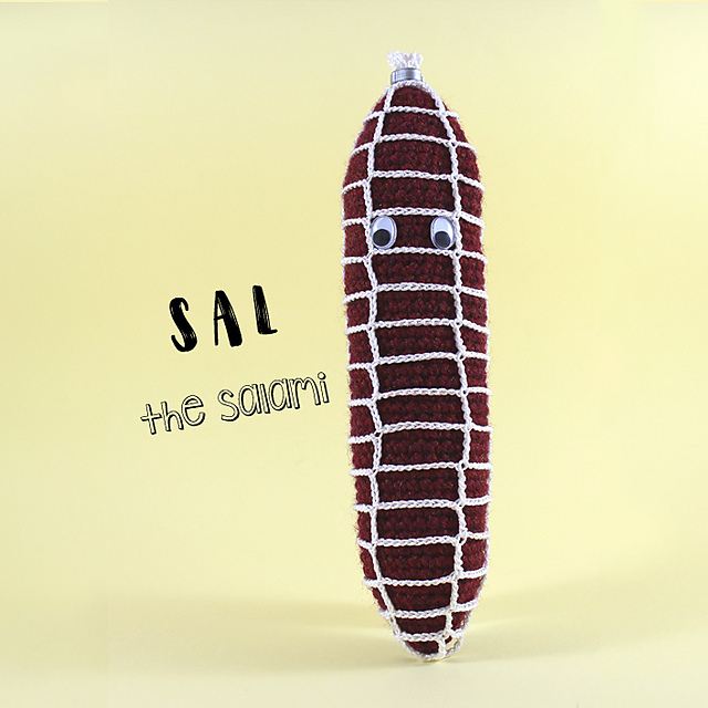 Ravelry: Sal the salami amigurumi pattern by Claudia Zini / Momou