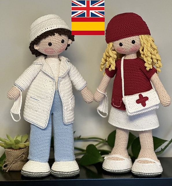 Ravelry: Doctor and Nurse Doll pattern by Monica Matei