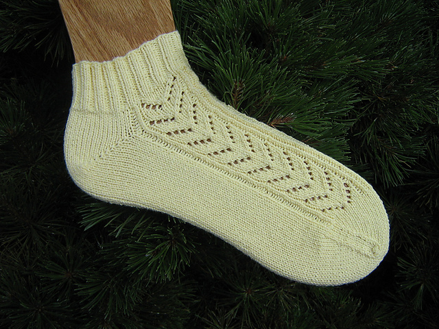 Ravelry: Lace Ankle Sock pattern by Monica Jines