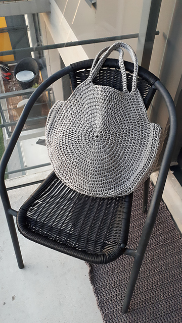 Ravelry: Silver Metallic Round Crochet tote bag DONNA pattern by Simona ...