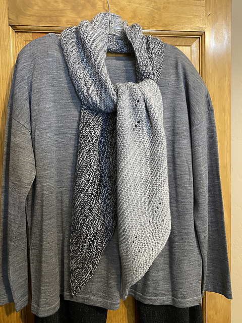 Ravelry: Eyelet Waves Bias Scarf pattern by Montana Jo