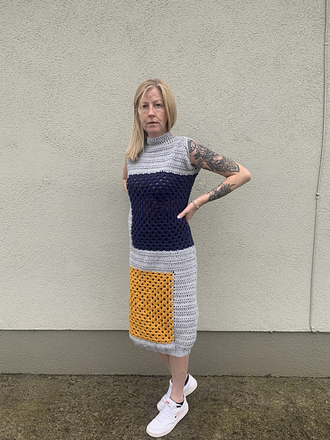 Ravelry: Granny Square Color Block Dress pattern by James Cummins