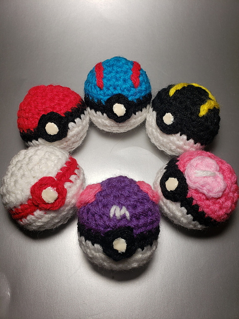 Ravelry: Mini Pokeball Set pattern by Amanda Sapp