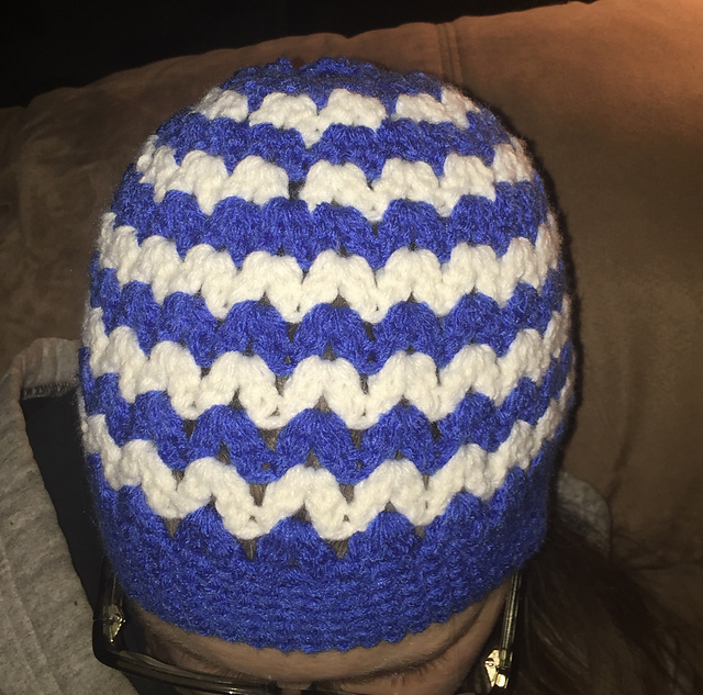 Ravelry: Puffy V-Stitch Hat pattern by Stacy Switkowski