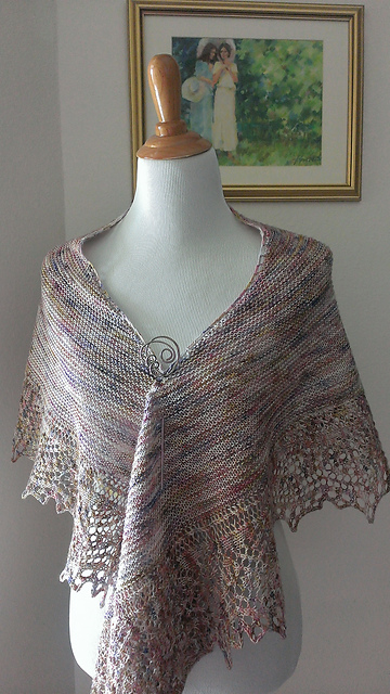 Ravelry: Teaberry Crescent Lace Shawl pattern by Claudia Donnelly Designs