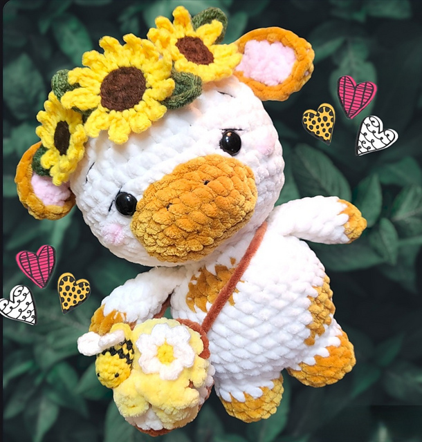 Ravelry: Sunflower Honey Bee Moo Cow pattern by Mrs. Kline Crochets