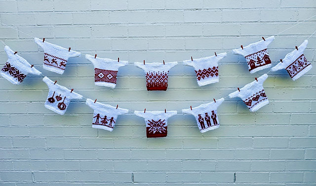 Ravelry: Christmas Bunting Sweater pattern by Mrs Rose Designs