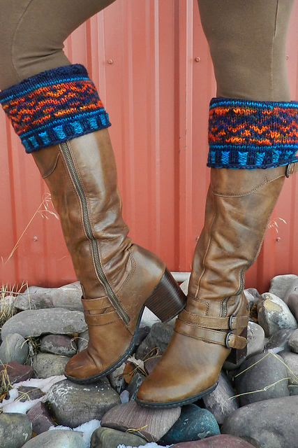 Ravelry: Fairisle Boot Toppers pattern by Leslie Taylor