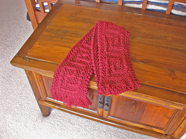 Ravelry: Greek Key Scarf pattern by John Horigan
