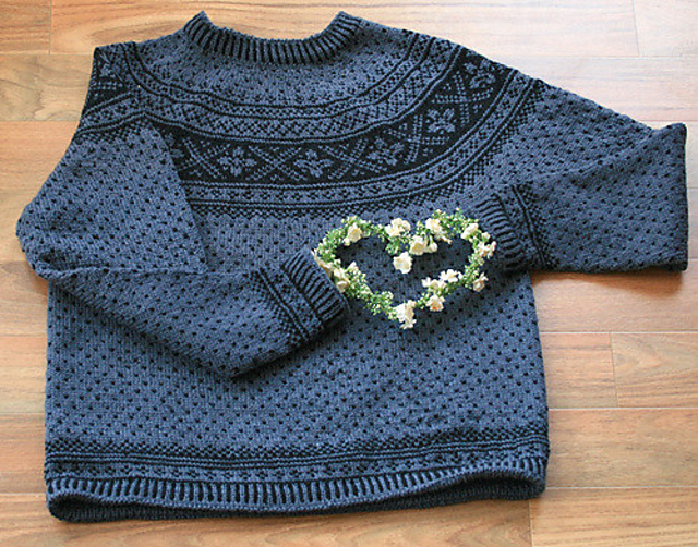 Ravelry: 19603 Setesdal Sweater with Embroidered Flower pattern by Ane ...