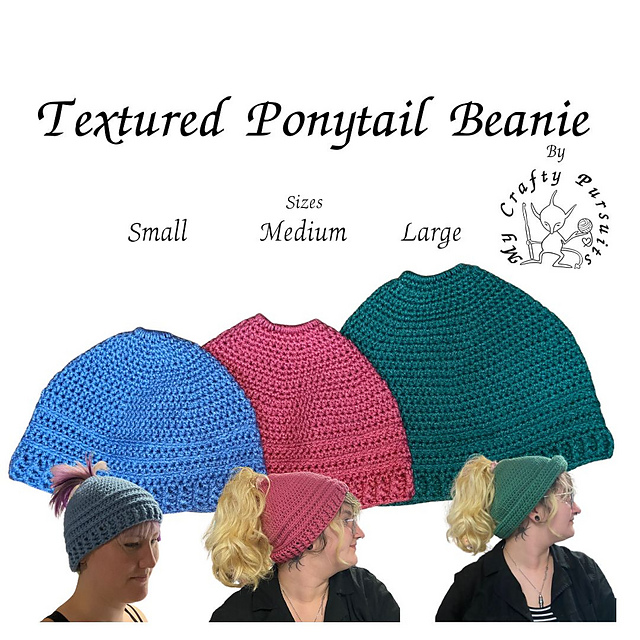 Ravelry: Textured Ponytail Beanie pattern by Alesha Reed