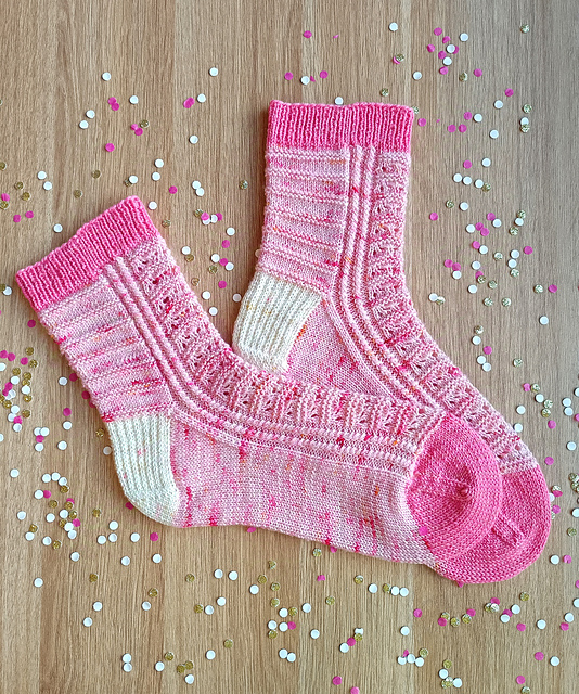 Ravelry: Pink Fizz Socks pattern by Sara R.