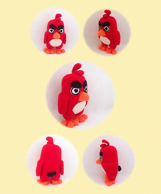 Ravelry: Angry Birds. Red. pattern by Olga Tomas