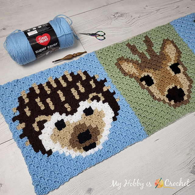 Ravelry: JAYG C2C Hedgehog Block pattern by Kinga Erdem