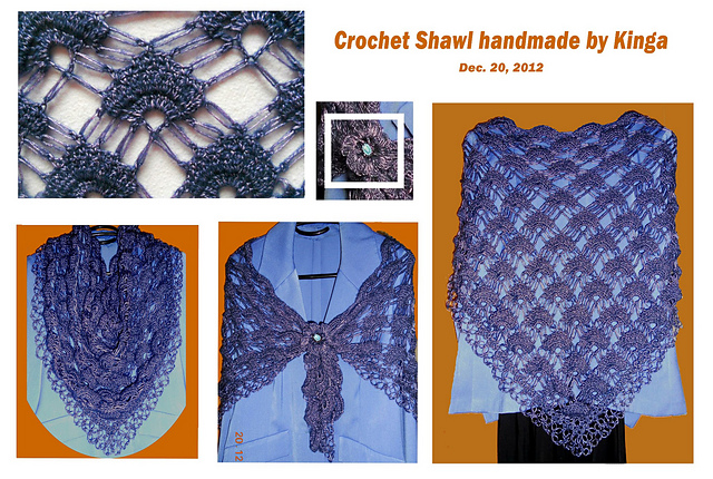 Ravelry: Myhobbyiscrochet's Triangular fancy fans shawl