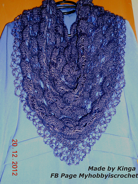 Ravelry: Myhobbyiscrochet's Triangular fancy fans shawl