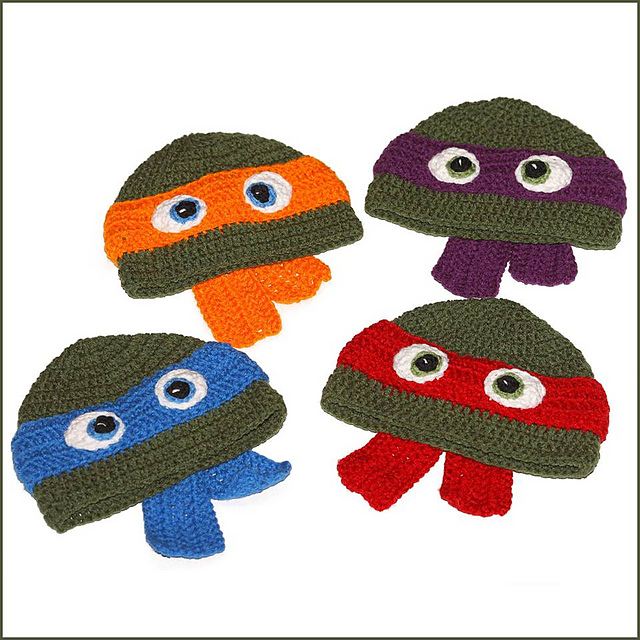 Ravelry: TMNT Ninja Turtle Hat pattern by Nadia Fuad