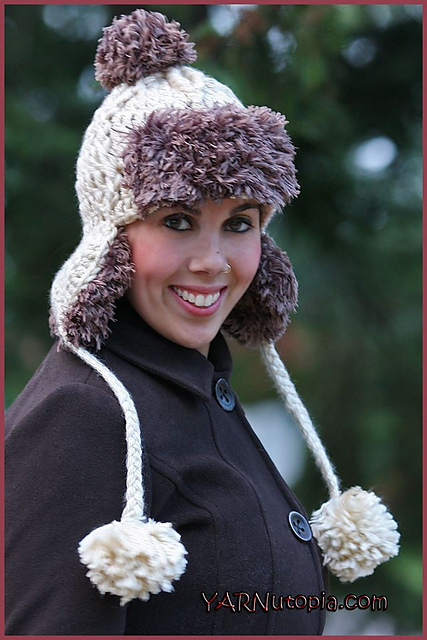 Ravelry: Faux Fur Trapper Hat pattern by Nadia Fuad
