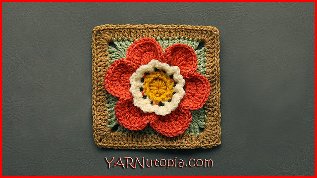 Ravelry: Autumn Flower Granny Square pattern by Nadia Fuad