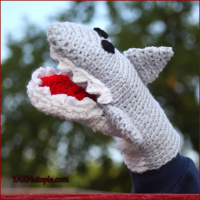 Ravelry: Great White Shark Hand Puppet pattern by Nadia Fuad