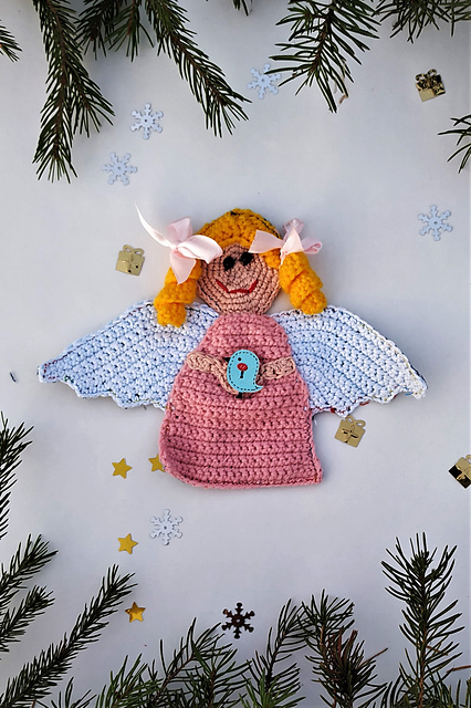 Ravelry: Christmas angel applique pattern by Nadia Perepelitsa