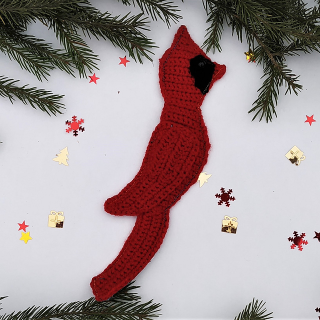 Ravelry: Red cardinal bookmark pattern by Nadia Perepelitsa