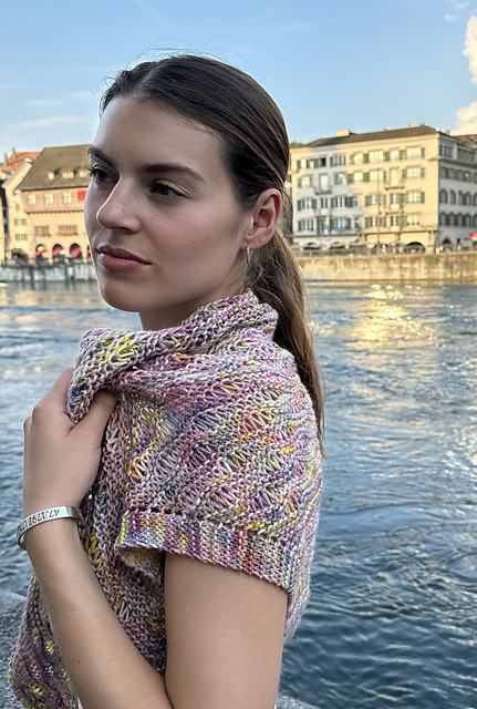 Ravelry: Rippling Current Shawl pattern by Nadine Berthiaume