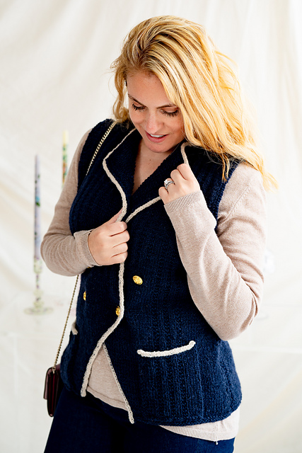 Ravelry: Refined Blazer Vest pattern by Nadya Stallings