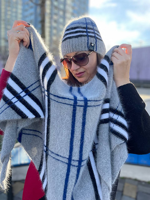 Ravelry: Косынка+Шапка "Полоска" pattern by Natalia Sidorenko