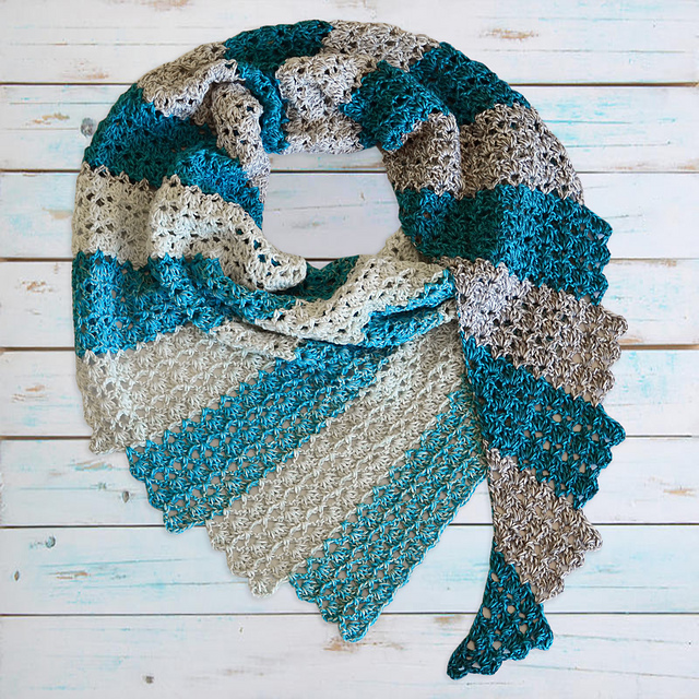 Ravelry: Dragon Tail Shawl -2 pattern by Natalie Lviv