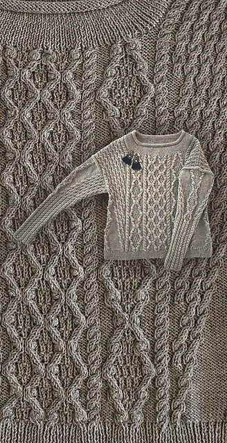 Ravelry: Freestyle Aran Sweater pattern by Natallia Kulikouskaya