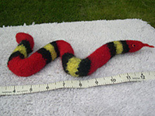 Ravelry: Knitted/Felted Scarlet King Snake pattern by Anita M. Wheeless
