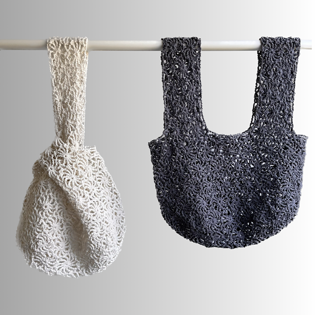 Ravelry: Wagon Wheel Knot Bag pattern by Lisa Hounshell